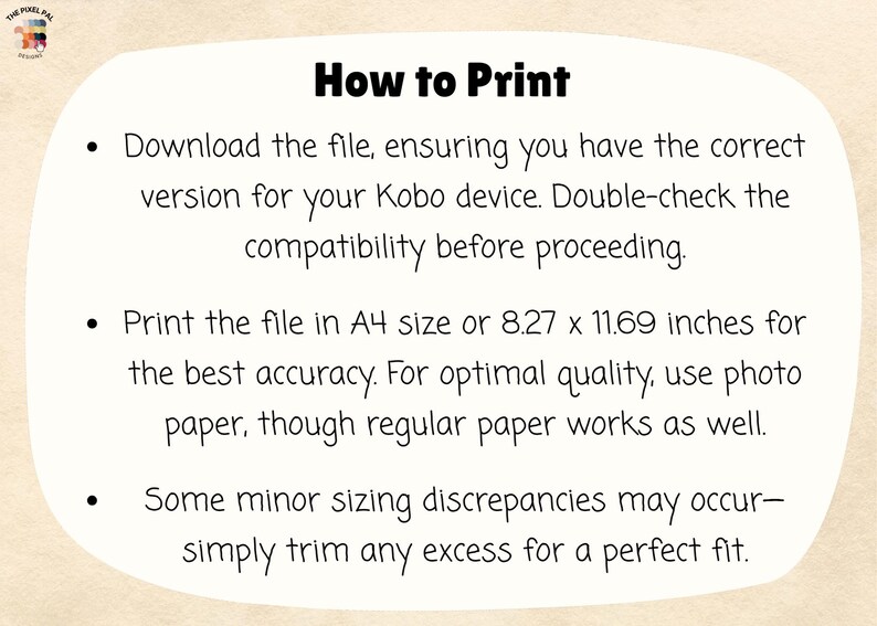Kobo Reading Log Printable Insert | Digital Download | Clear Case ...