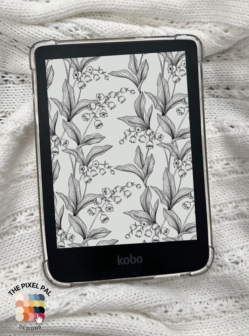 Botanical Kobo Clara Screensaver Set | 4 Digital Wallpapers (2 Dark, 2 ...