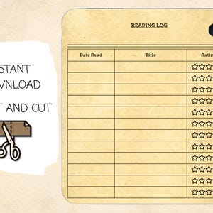 Kobo Reading Log Printable Insert | Digital Download | Clear Case ...