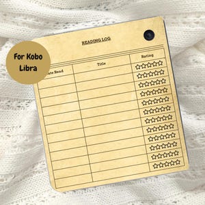 Kobo Reading Log Printable Insert | Digital Download | Clear Case ...