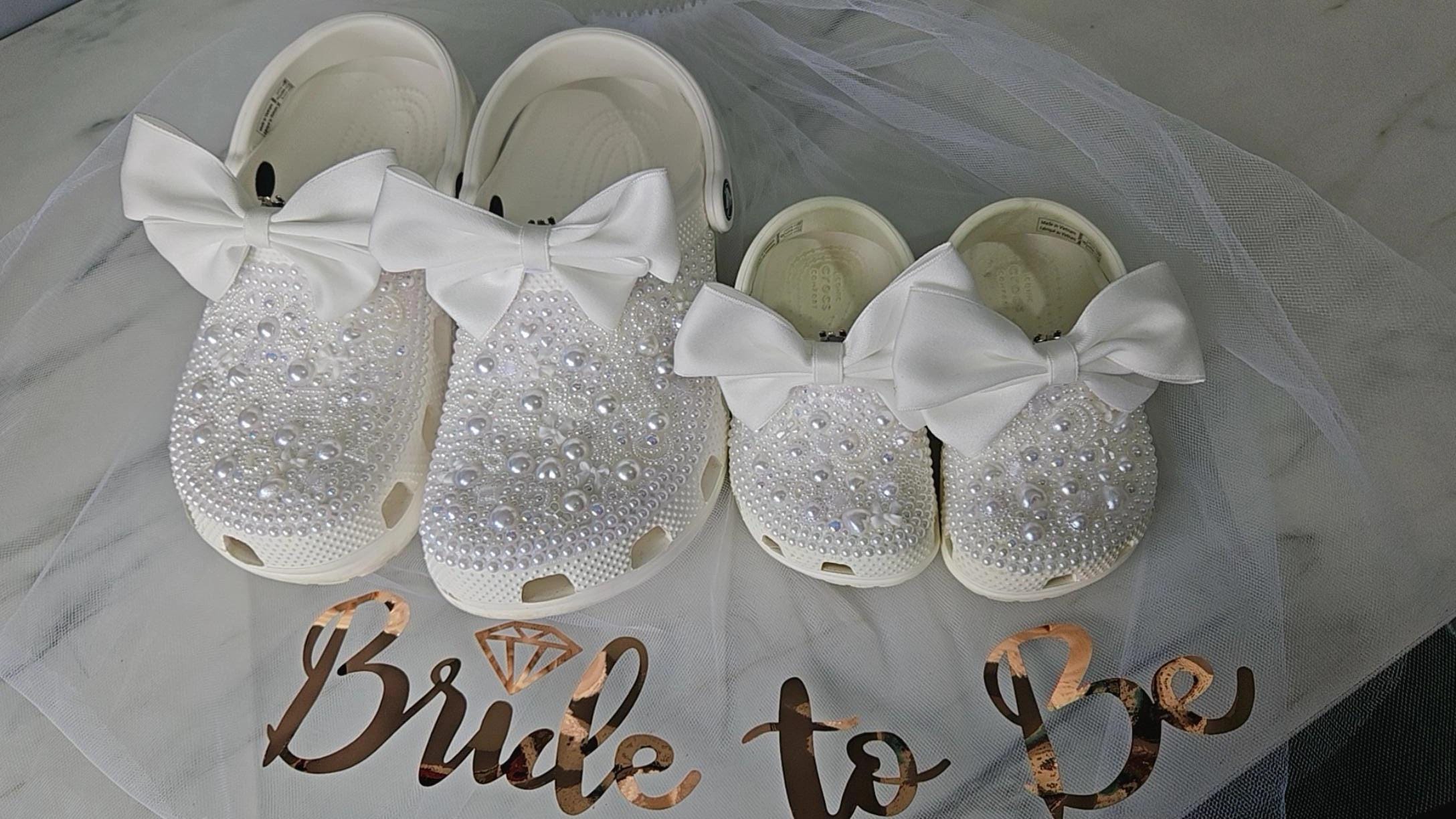 Personalised Bridal Crocs • Custom Wedding Shoes • Bride Crocs - Etsy