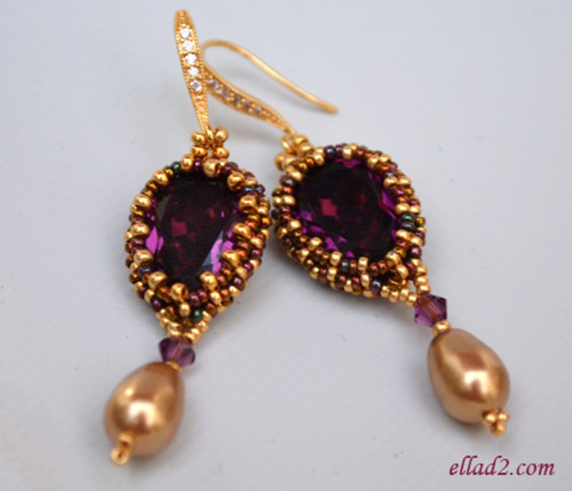 Tutorial Aurora Earrings Beading Pattern PDF Instant - Etsy