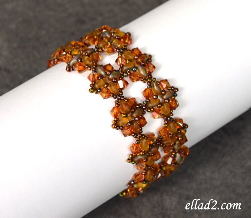 Tutorial Shimmering Fall Bracelet Beading Pattern PDF - Etsy
