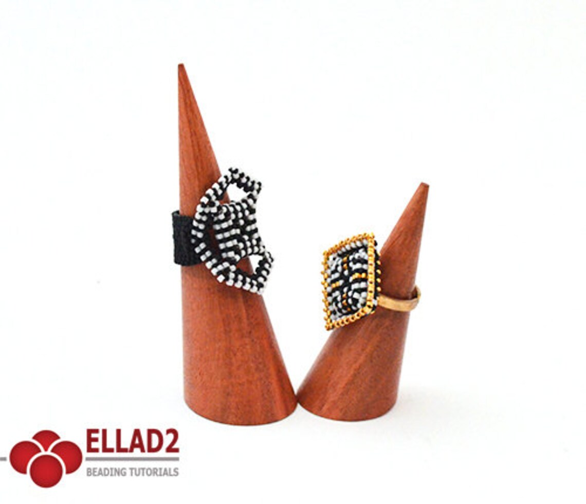 Tutorial Cubico Rings Beading Tutorial Jewelry Tutorial | Etsy