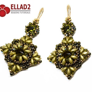 Tutorial Priya Earrings - Beading Tutorial, Beading Patterns, Swarovski ...