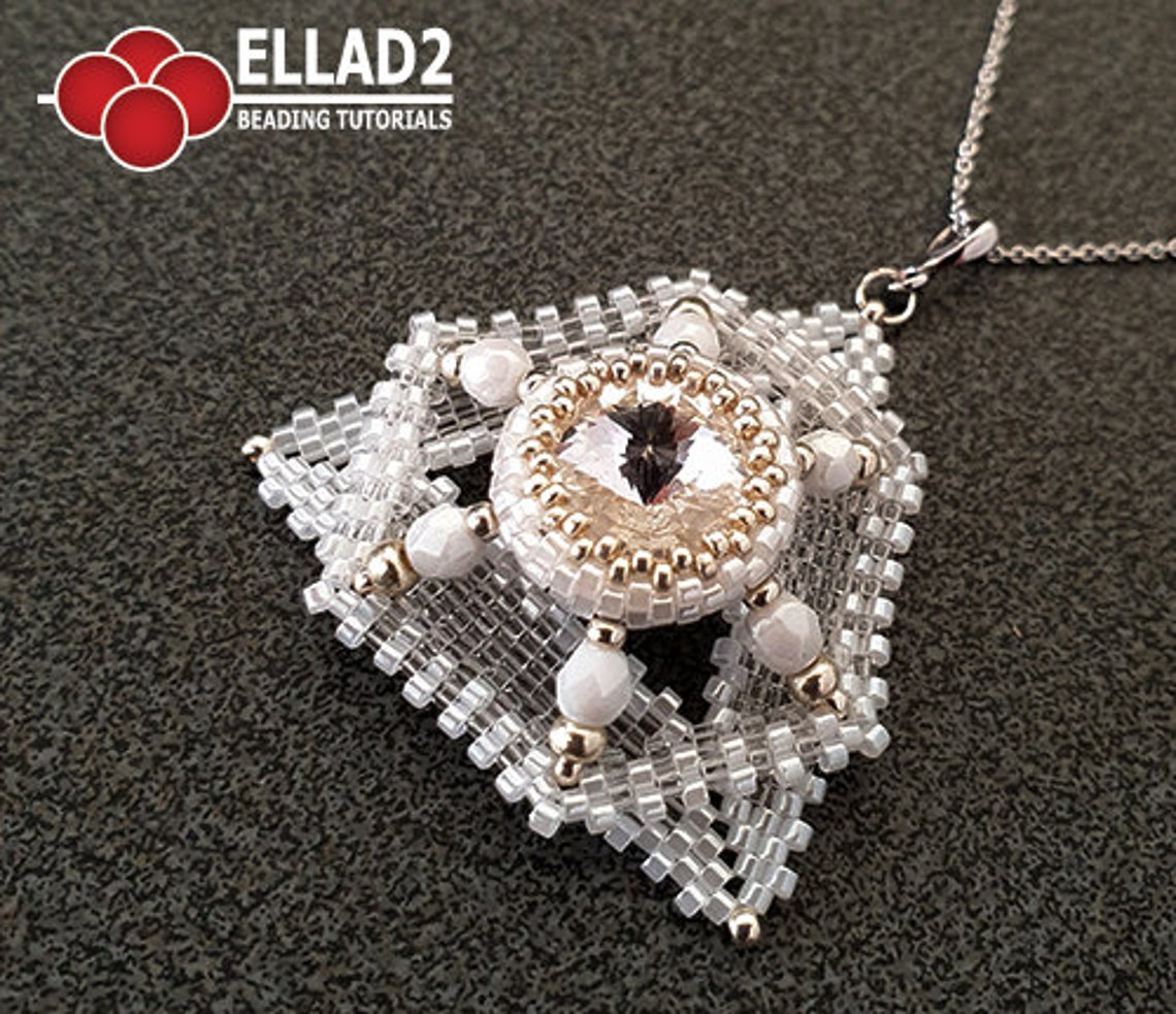 Beading Tutorial Hex Triangle Pendant Beading Pattern - Etsy