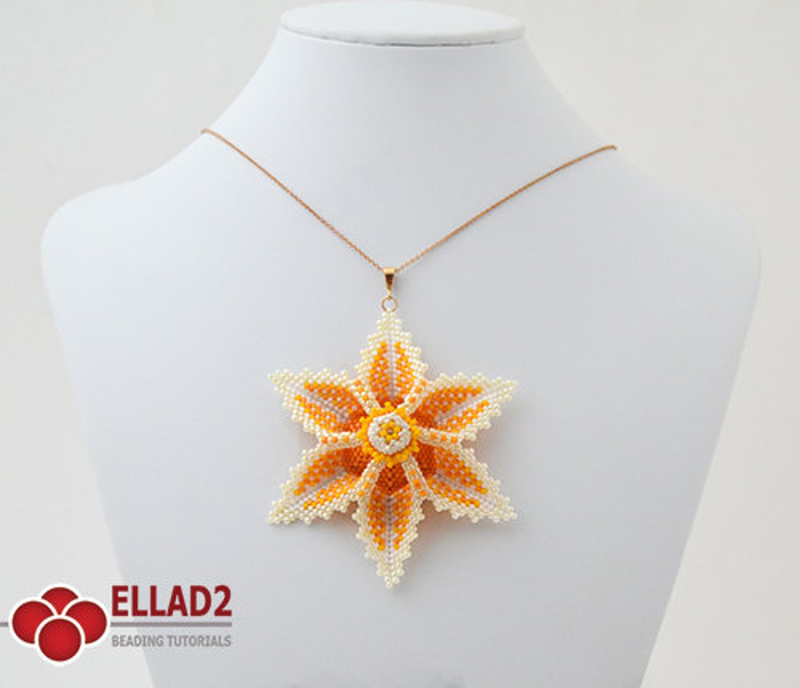 Tutorial Aviana Flower Pendant-beading Tutorials and Patterns by Ellad2 ...