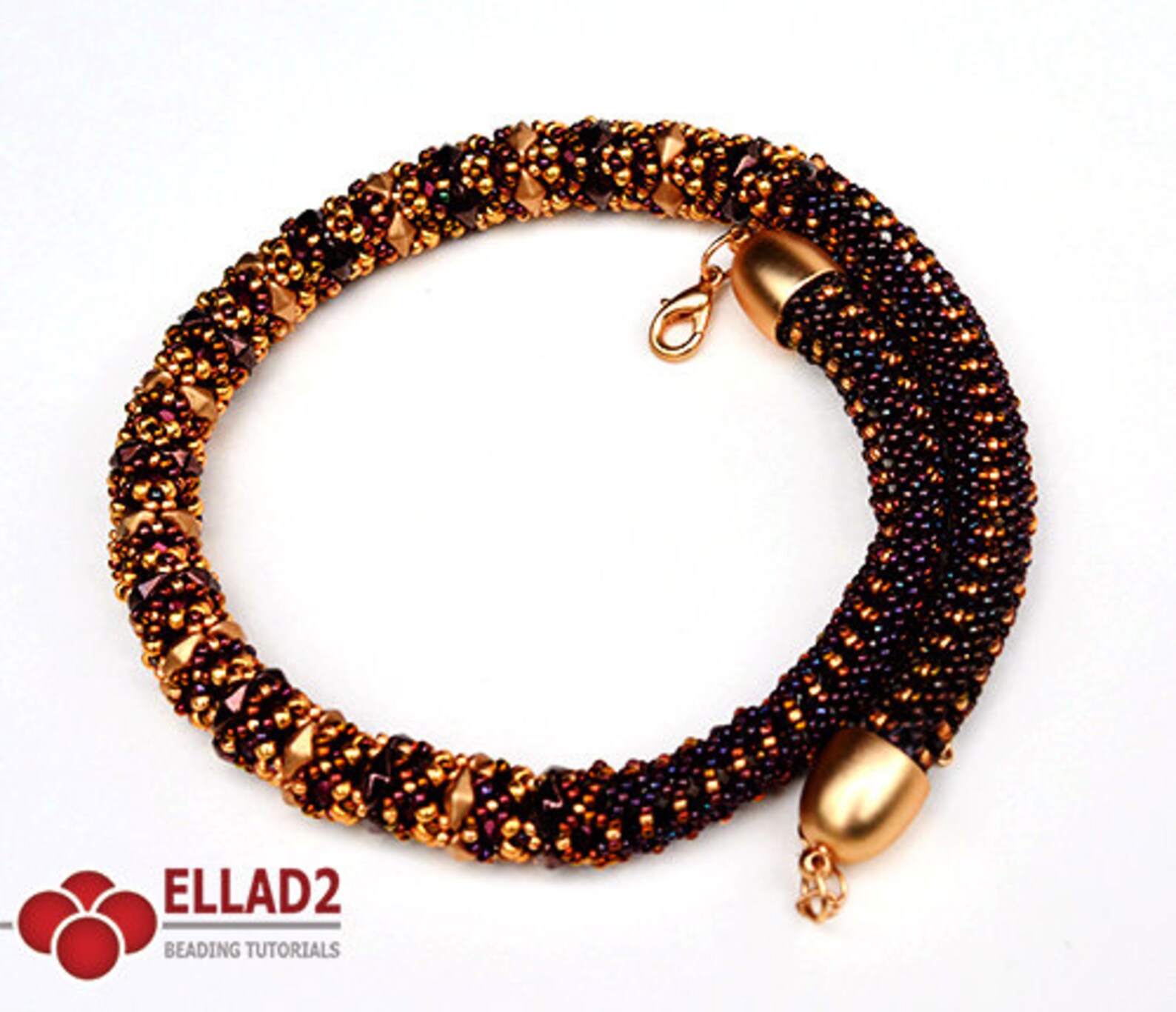 Tutorial Diamond Duo Necklace-beading Tutorial, Beading Pattern, Ellad2 ...