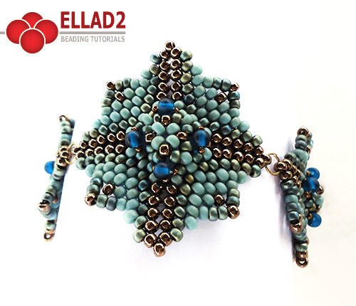 Tutorial Blue Square Bracelet Beading Pattern Beading - Etsy