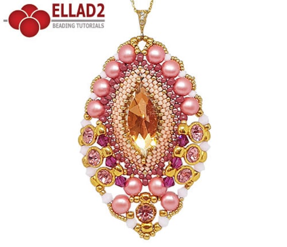Tutorial Agnes Pendant Beading Tutorial Beadwoven Pendant | Etsy