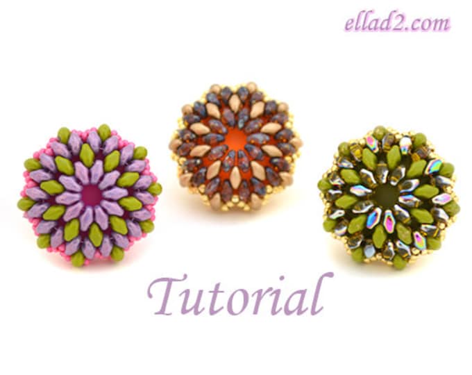 Tutorial Super Cocktail Ring Jewelry Tutorial Beading - Etsy