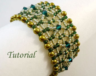 Tutorial Capri Blue Bracelet Beading Pattern PDF | Etsy