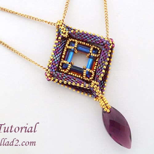 Tutorial Everlasting Flower Pendant Beading Pattern PDF - Etsy