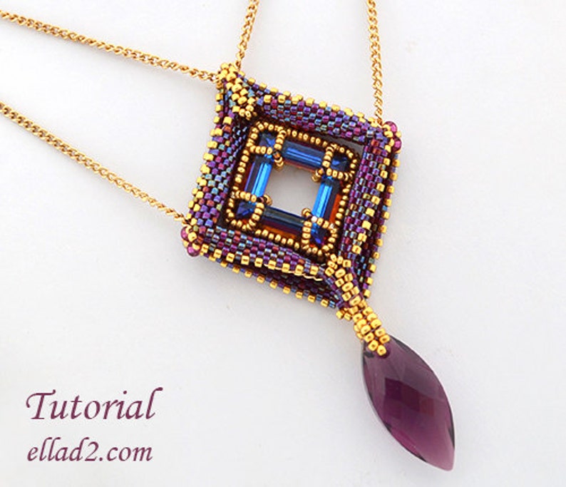 Tutorial Out of the Box Pendant Beading pattern PDF | Etsy