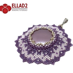 Beading Tutorial Tiare Pendant - Beading Pattern, Hexagram Pendant, Peyote Stitch, Geometric ...