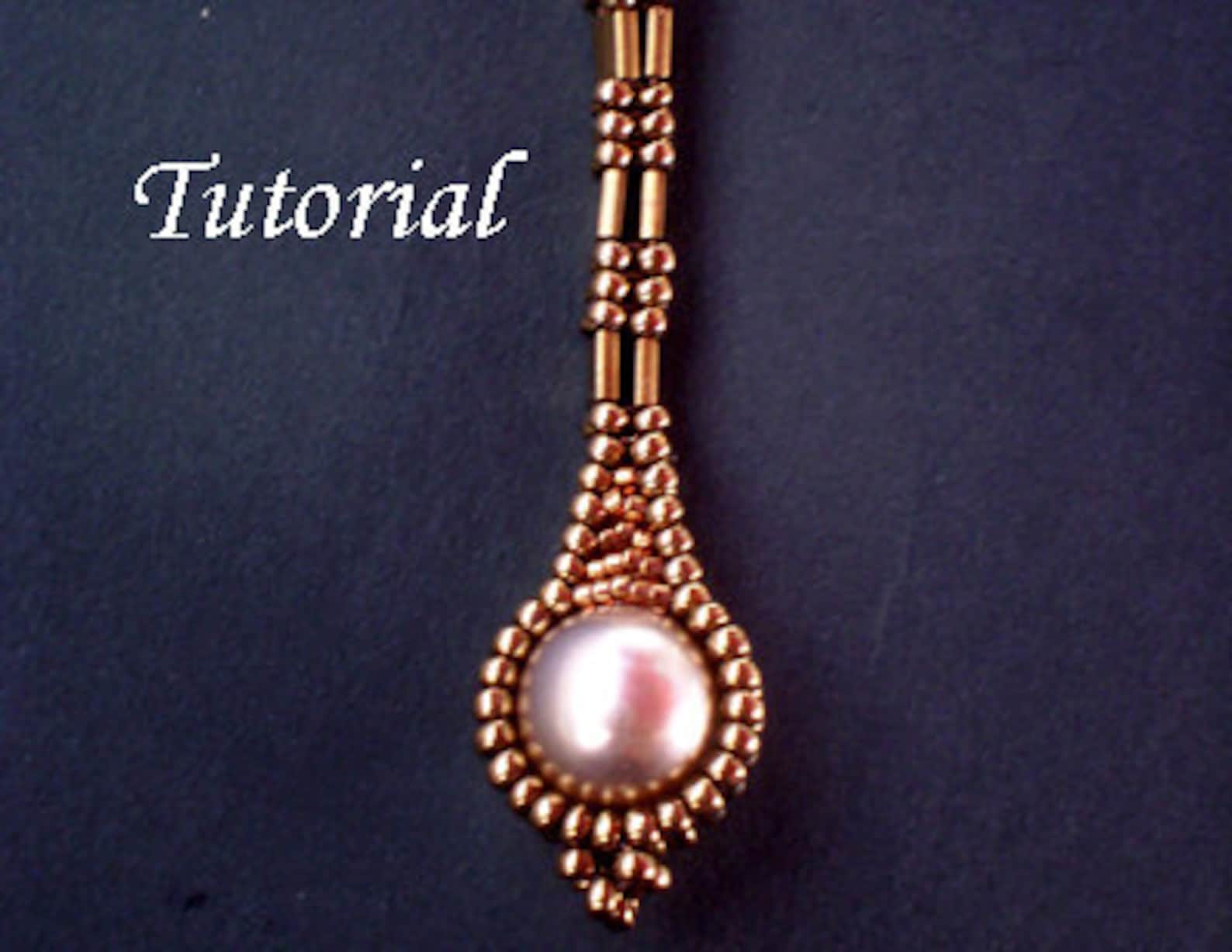 TUTORIAL Long Pearly Tila Earrings Bead pattern | Etsy