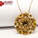 Tutorial Mina Pendant - Beading Tutorial, Beading Pattern, Diamonduo Beads, Swarovski Yellow ...