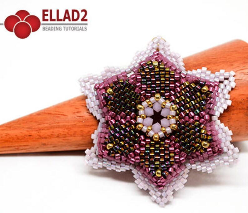 Tutorial Keya Pendant Beading Tutorial Flower-shaped - Etsy