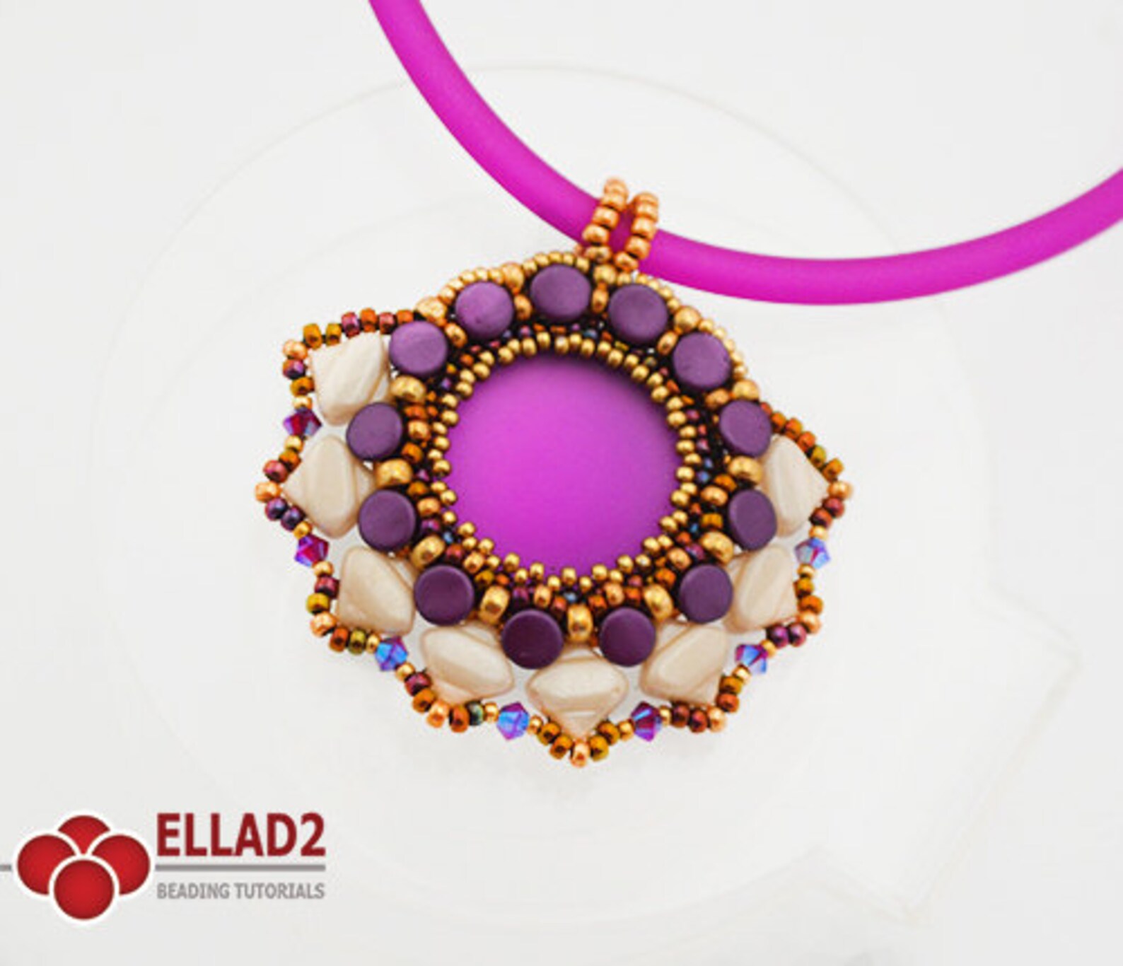 Tutorial Drina Pendant-beading Pattern With Button Beads and - Etsy