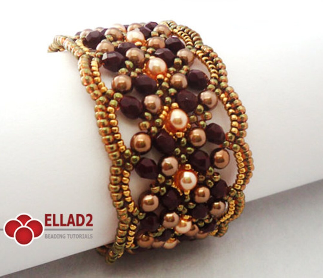 Tutorial Maroon Bracelet - Beading Tutorials,beading Patterns,ellad2 ...