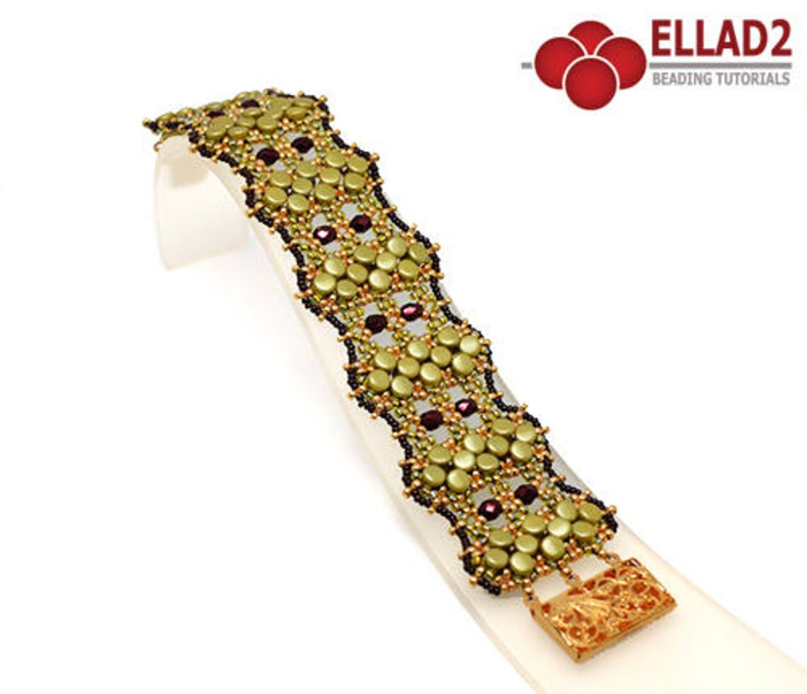 Beading Tutorial Oliveta Bracelet - Beading Pattern, Jewelry Tutorial ...