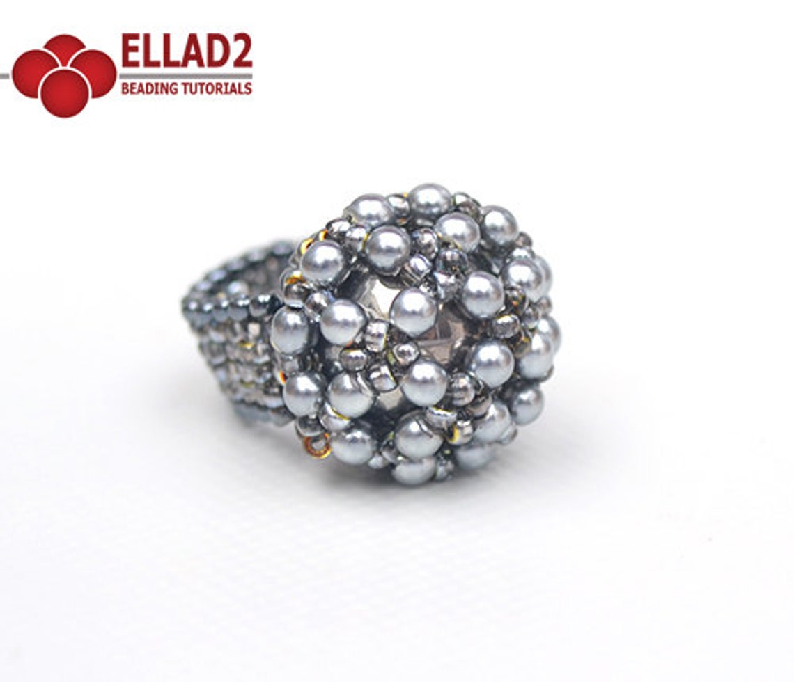 Tutorial Dome Ring - Beading Tutorial, Beading Pattern, Instant Download, Pdf, Ellad2 - Etsy