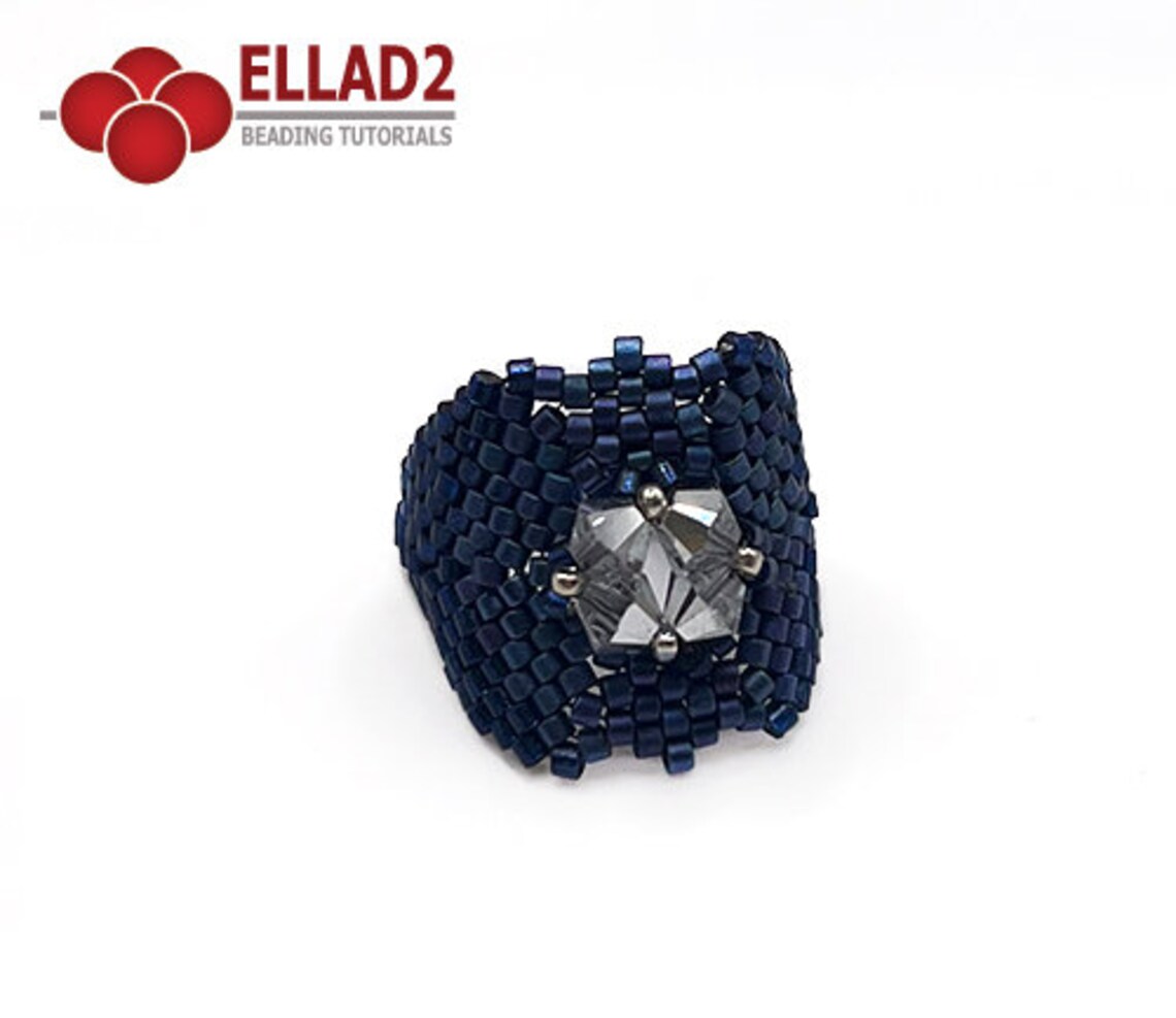Beading Tutorial Uta Ring - Beading Tutorial, Instant Download, PDF ...