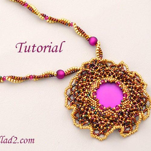 Tutorial Everlasting Flower Pendant Beading Pattern PDF - Etsy