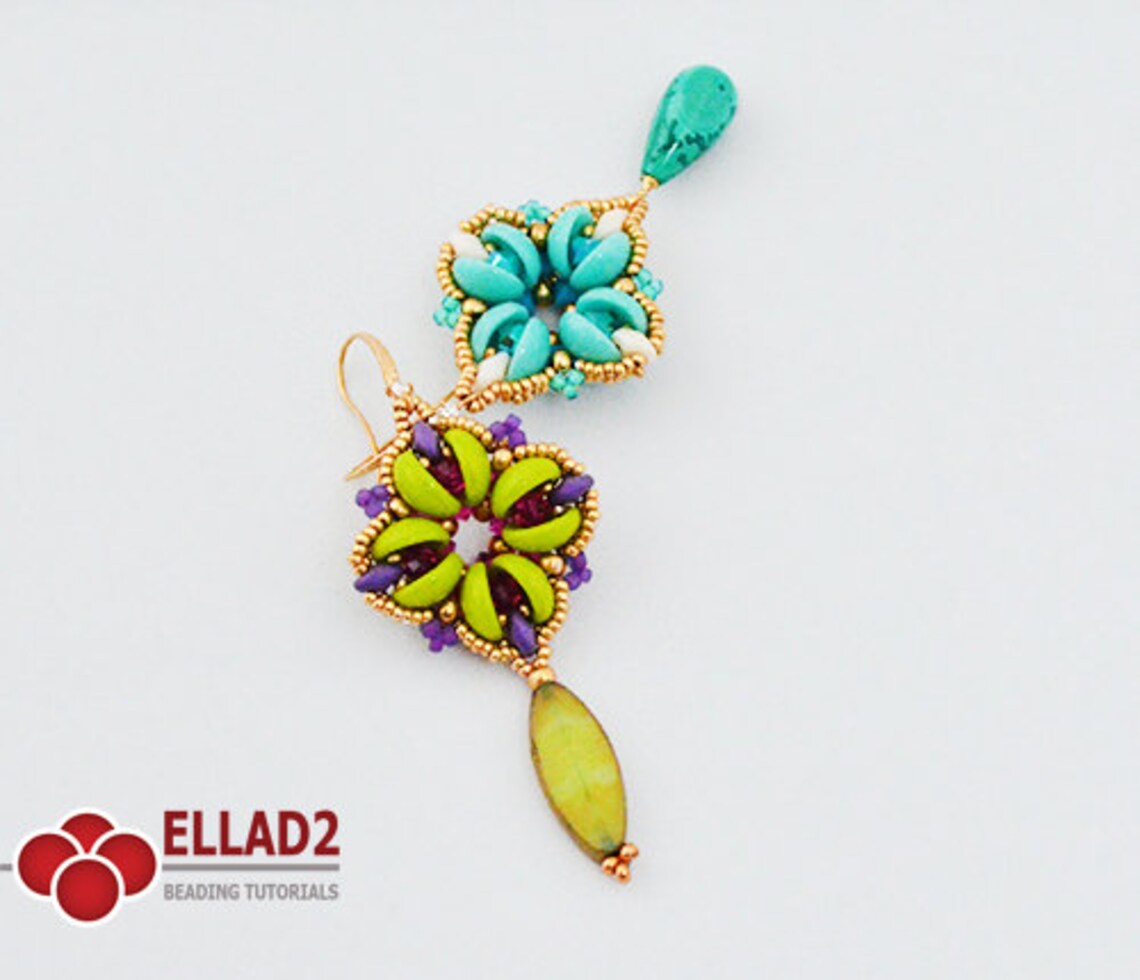 Tutorial Libby Earrings-beading Tutorial, Instant Download,ellad2 - Etsy