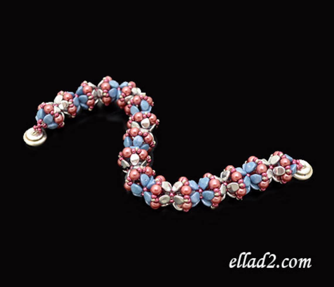 Tutorial Pinchy Bracelet - Beading Pattern, PDF, Instant Download ...