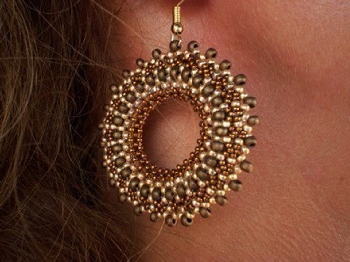 TUTORIAL Wheel Earrings Bead Pattern PDF - Etsy