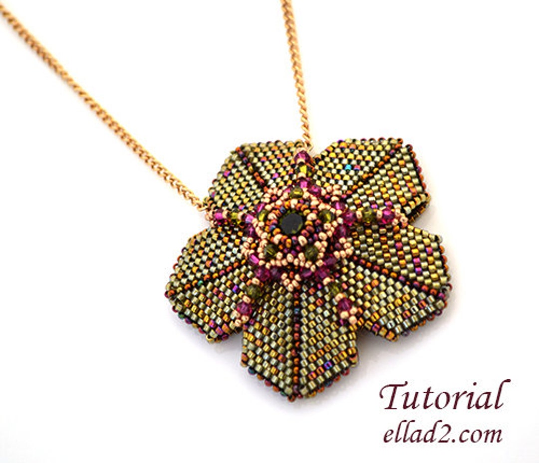 Tutorial Whimsical Pendant - Beading Tutorial, Instant Download,beading ...