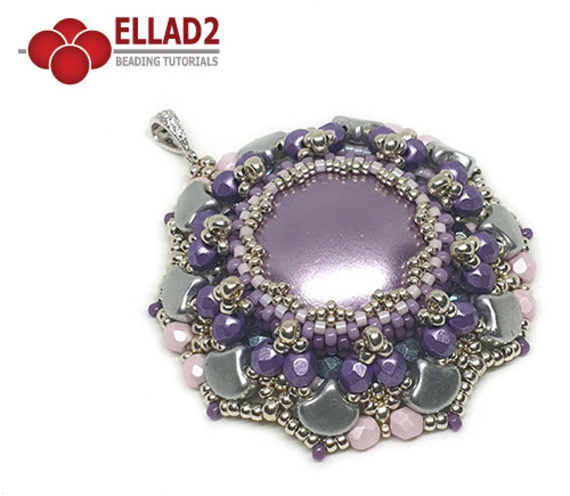 Tutorial Viola Flower Pendant Beading tutorial beading | Etsy