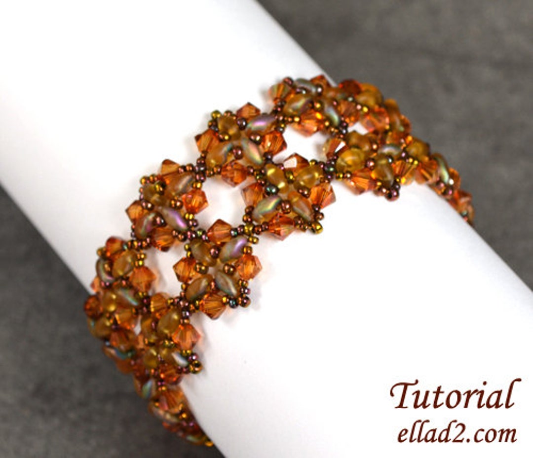 Tutorial Shimmering Fall Bracelet - Beading Pattern PDF - Etsy