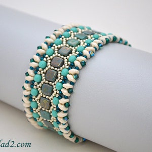 Beading Tutorial Honeycomb Bracelet - Beading Pattern, PDF, Instant ...