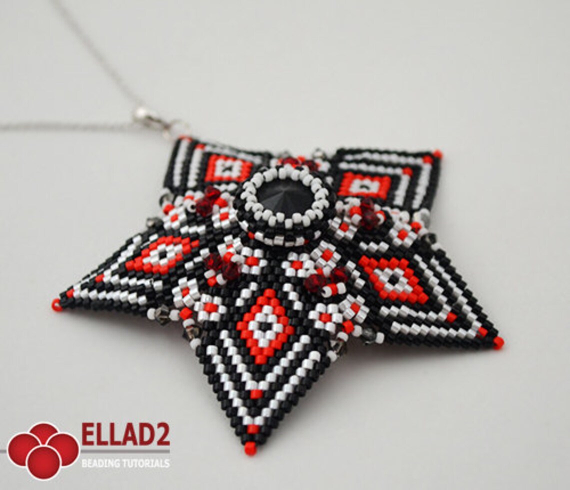 Tutorial Acamar Star Pendant-beading Tutorialbeading - Etsy