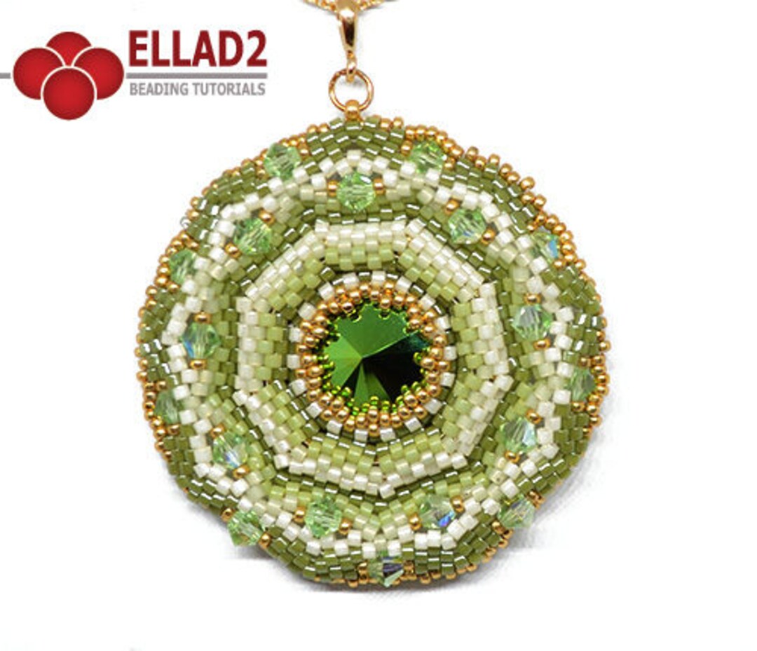 Tutorial Agra Pendant - Beading Tutorial, Beading Pattern, Ellad2, Instant Download - Etsy
