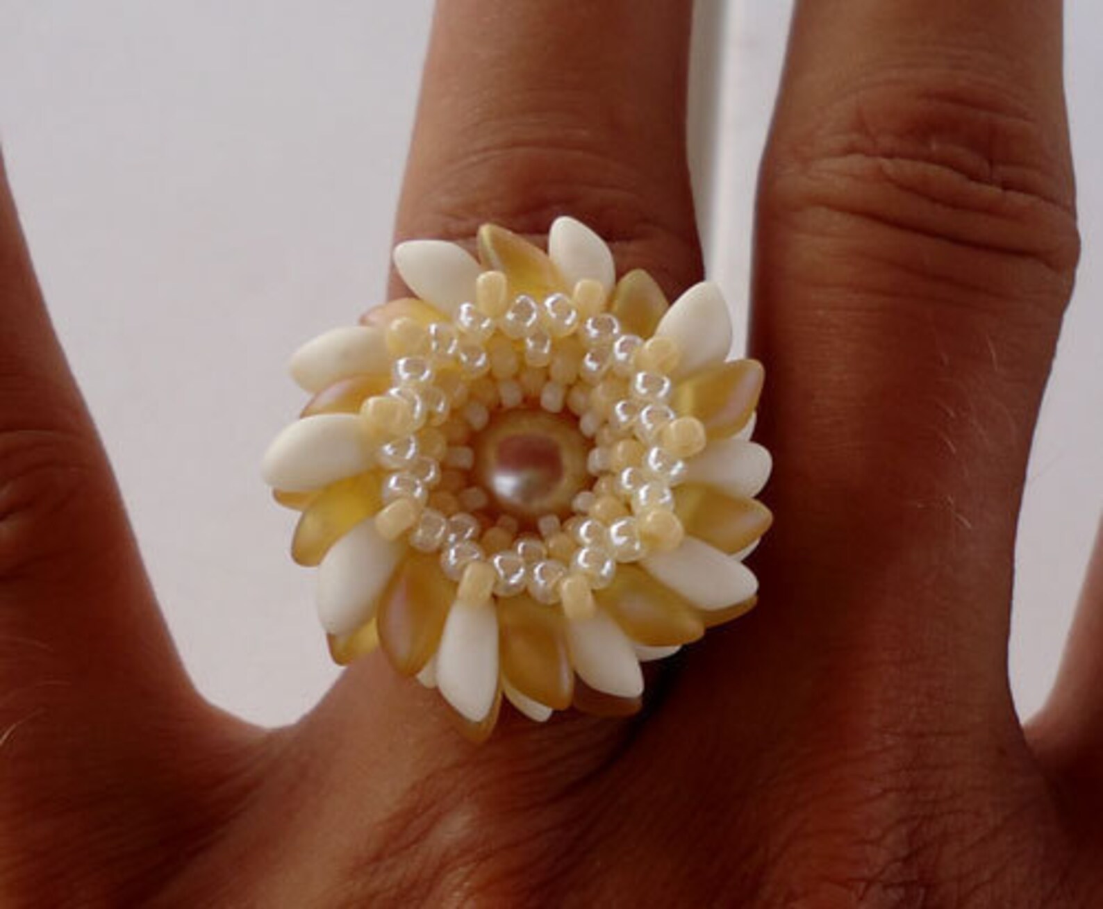 Tutorial Magatama Ring Beading Pattern - Etsy