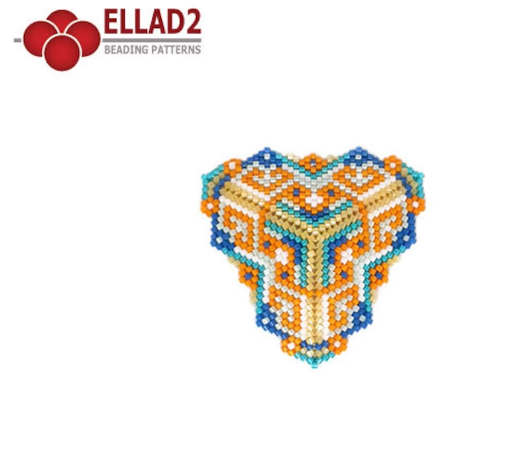 Beading Pattern Triangle - Beaded Triangle in Peyote Stitch, Instant ...
