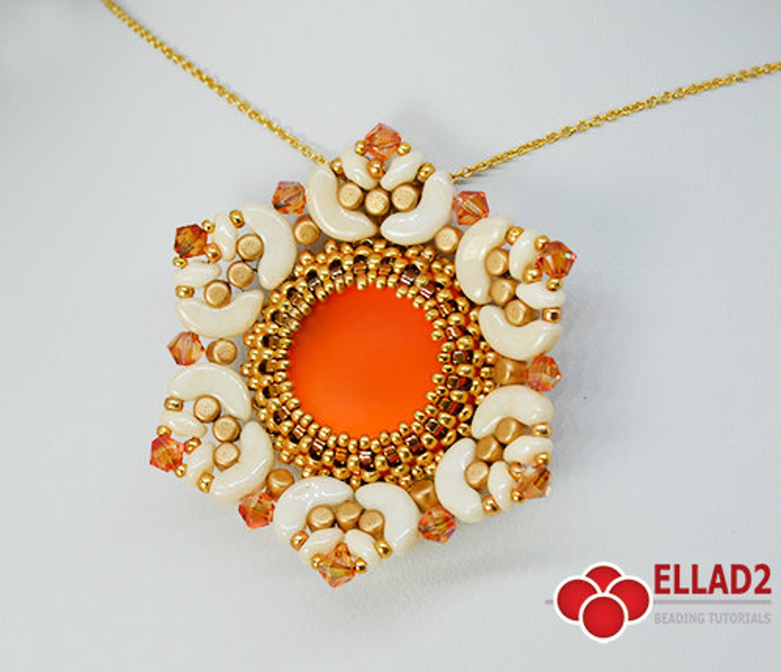 Tutorial Dahlia Pendant-beading Tutorial Pendant Tutorial - Etsy