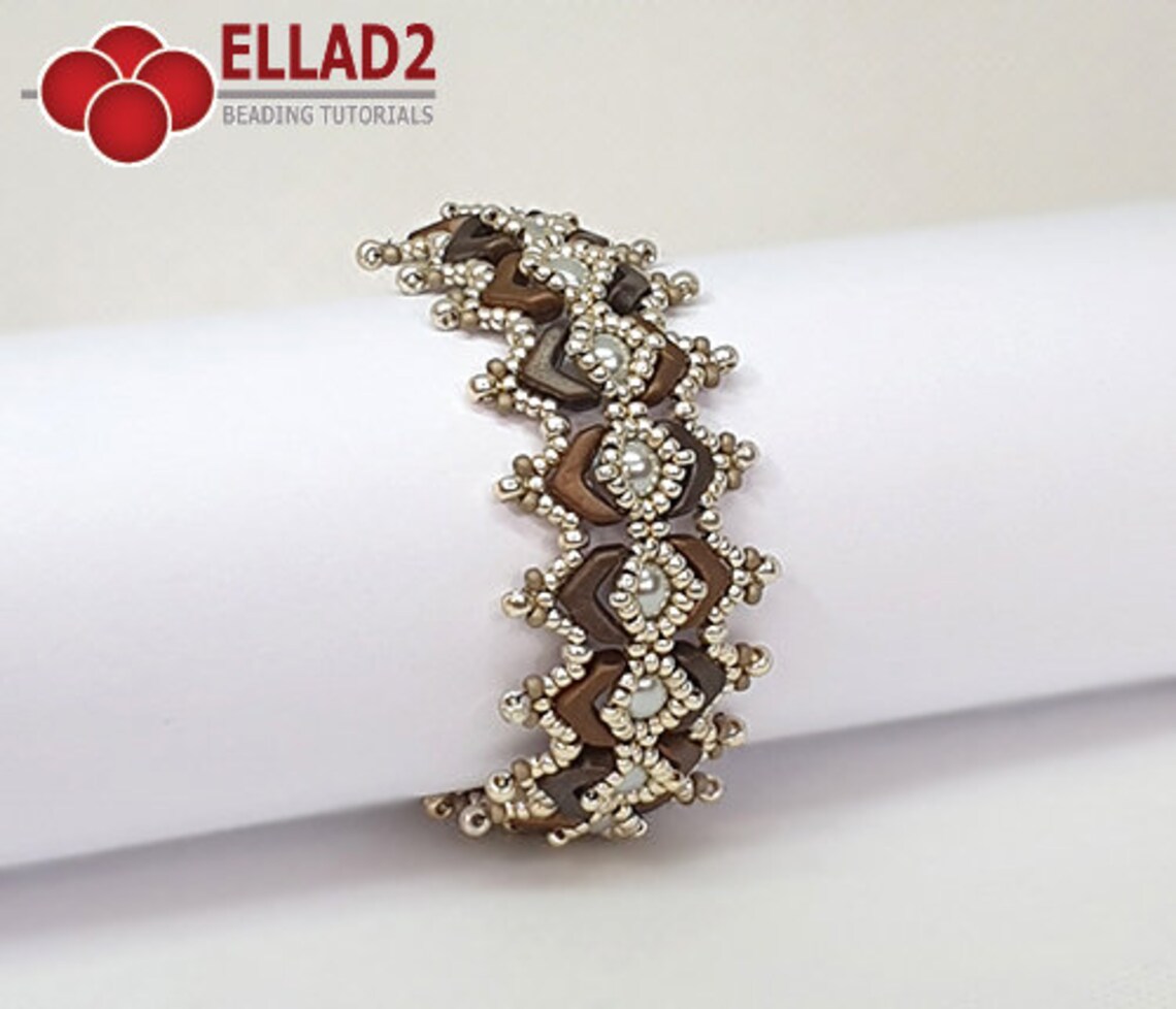 Beading Tutorial Manola Bracelet With Eva Beads Bracelet | Etsy