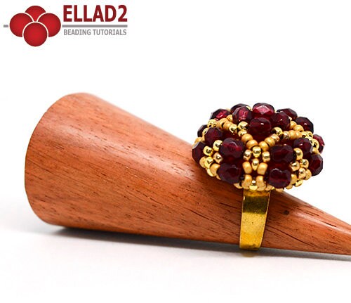 Tutorial Mila Ring Beading tutorial beadwoven ring instant | Etsy