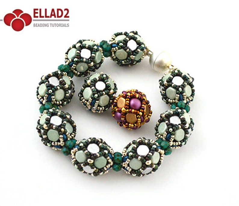 Tutorial Bea Bracelet Beading Tutorial With Honeycomb Beads - Etsy