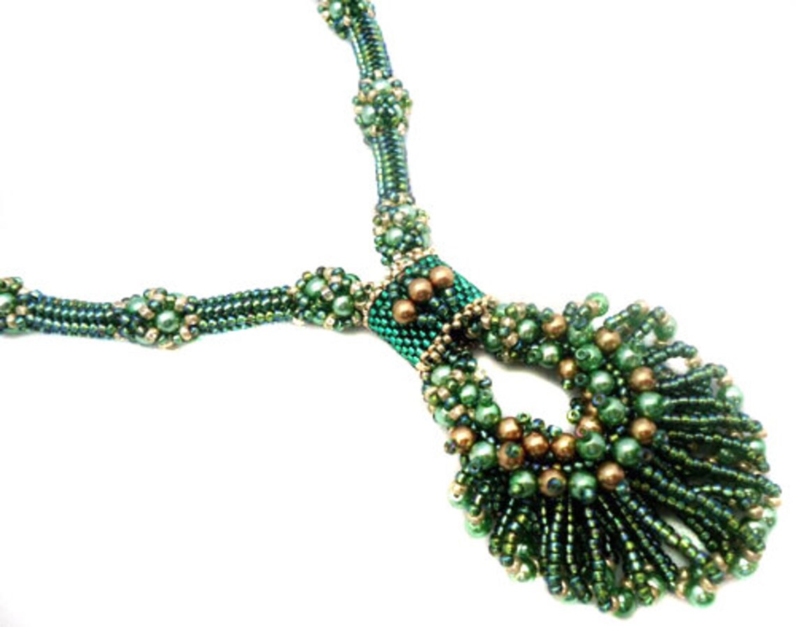 Tutorial Peacock Necklace - Beading Tutorial, Beading Pattern, Instant ...