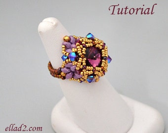 Tutorial Ring Malina Beading Pattern Instant Download PDF | Etsy