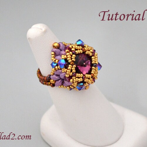 Tutorial Ring Malina Beading Pattern Instant Download PDF - Etsy