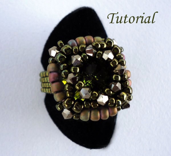 Tutorial Green Rivoli Ring Bead Patterns | Etsy