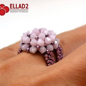 Tutorial Alabaster Ring - Beading Tutorial, Instant Download, Design by ...
