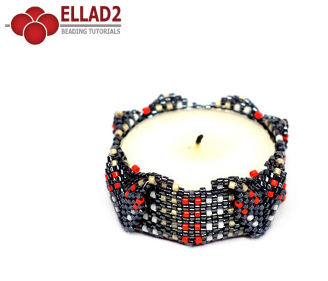 Tutorial Tea Light Holder - Beading Tutorial, Beading Pattern, Instant ...