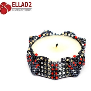 Tutorial Tea Light Holder - Beading Tutorial, Beading Pattern, Instant ...